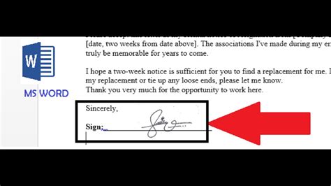 How To Add Signature In Word Youtube