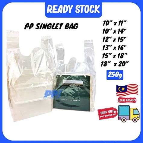250gram Plastic Bag PP Clear Transparent Singlet Plastic Bag Plastik