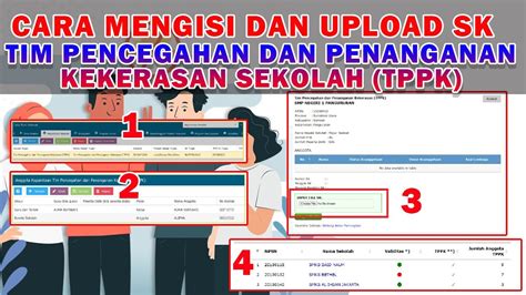 CARA MENGISI DAN UPLOAD SK TIM PENCEGAHAN DAN PENANGANAN KEKERASAN