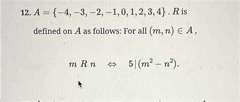 solved find the distinct equivalence classes of