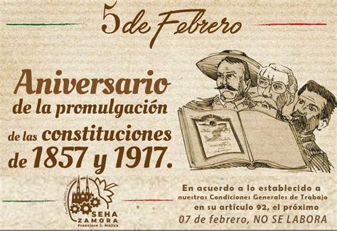 El 5 de febrero se celebra el aniversario de la Constitución Política
