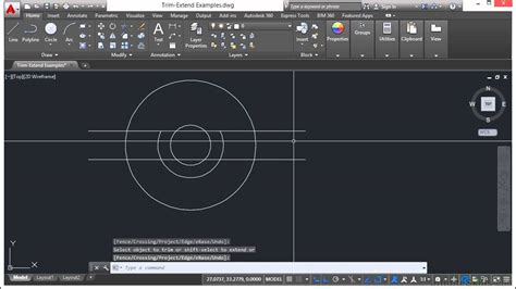 Learning Autodesk Autocad Trim And Extend Lines Youtube