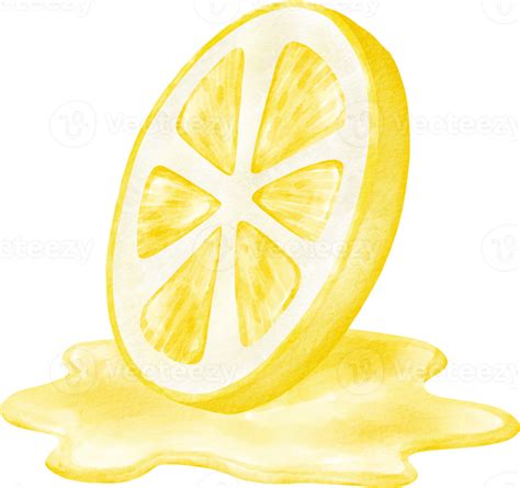 Watercolor Lemon Slice Clip Art 16532811 PNG
