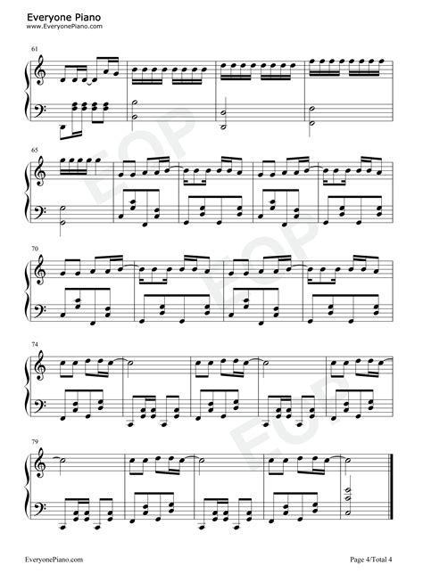 猪猪侠 猪猪侠主题曲五线谱预览4 钢琴谱文件五线谱双手简谱数字谱MidiPDF免费下载