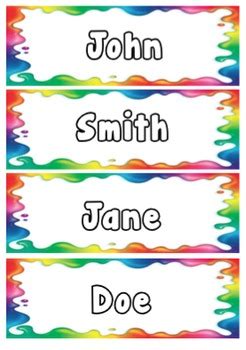 Editable Rainbow Tote Tray Labels By Mrs Mac S Merchandise TPT