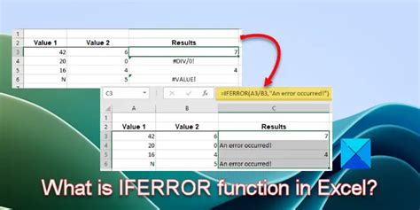 what is iferror function in excel