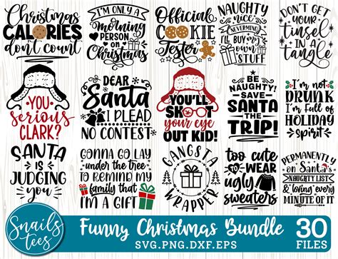 Christmas SVG Bundle Funny Christmas Svg Eps Dxf Eps Christmas Etsy UK