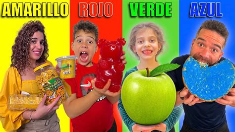24H COMIENDO De Un SOLO COLOR LOS MEJORES VIDEOS 4PLUSONE YouTube