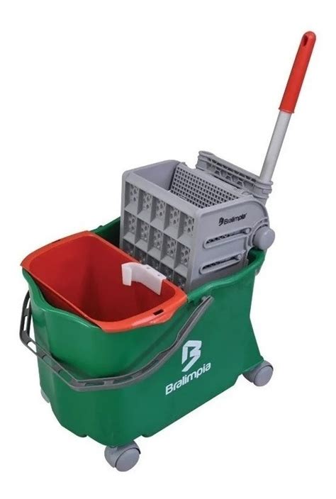 Balde Mop C Espremedor Carrinho Dobl L Flex Bralimpia Frete Gr Tis