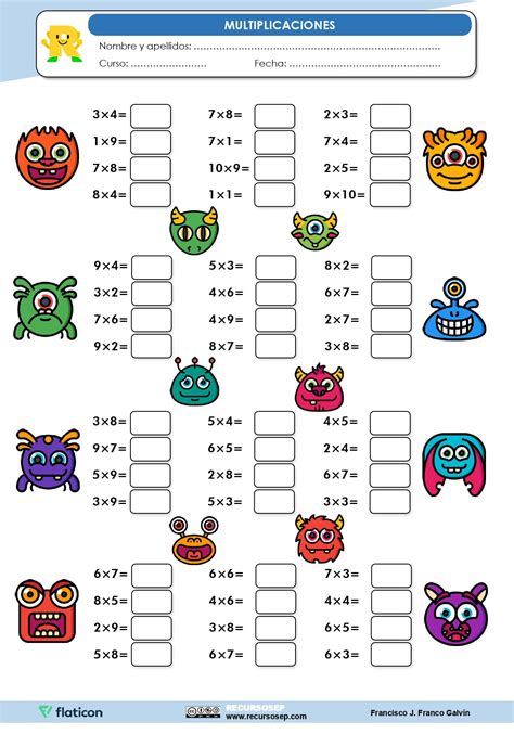Fichas Para Repasar Las Tablas De Multiplicar Resuelve Y Colorea Artofit