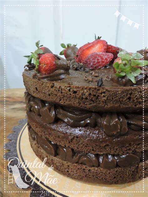 Naked Cake De Chocolate Sem Gl Ten E Vegano Bolo De Anivers Rio