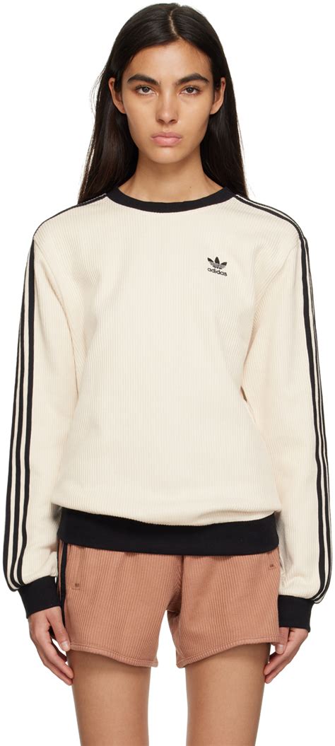 adidas Originals Pull molletonné Adicolor Classics blanc cassé