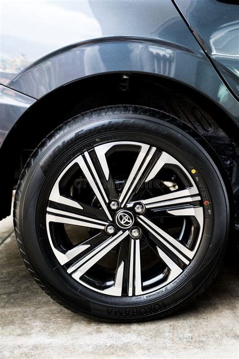 Bangkok Thailand March 27 2023 Alloy Wheel Tire Of All New Toyota