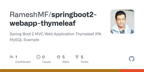 GitHub RameshMF Springboot2 Webapp Thymeleaf Spring Boot 2 MVC Web