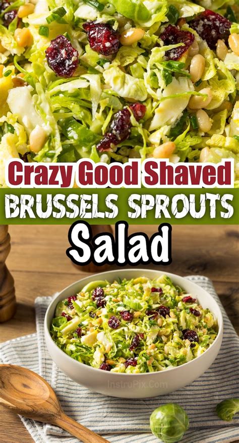 Shaved Brussels Sprouts Salad With Feta Dried Cranberries Recipe