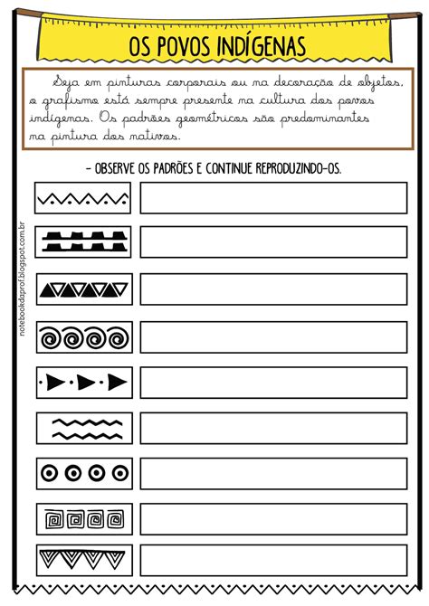 Atividades Dia dos Índios Grafismos Indígenas Projetos atividades