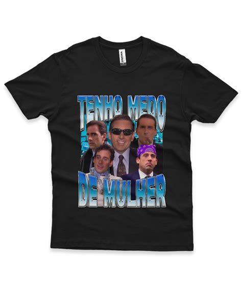 T Shirt Classic TENHO MEDO DE MULHER Em Flash Design