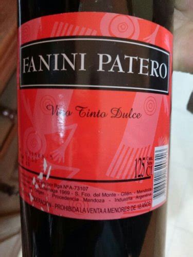 Fanini Patero Tinto Dulce Vivino Us