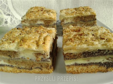 Sękacz makowo serowy z orzechami w miodzie przepis PrzyslijPrzepis pl