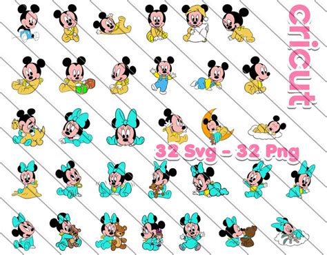 Baby Minnie Mouse Svg Baby Mickey Mouse Svg Baby Minnie And Etsy