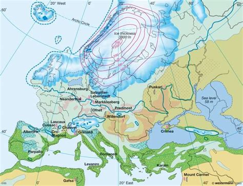 Europe During The Last Ice Age The Map Shows Maps On The Web