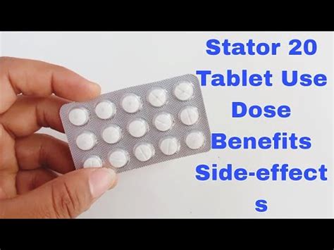 Stator 20 Mg Tablet Use Review In Hindi Uses Dose Benefits Side