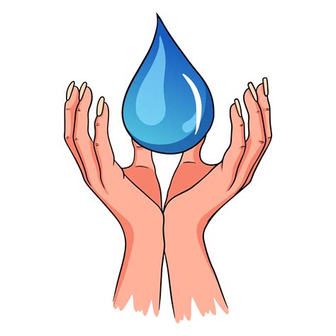 Gota En La Mano Protejamos El Agua Limpia Agua Potable Estilo De