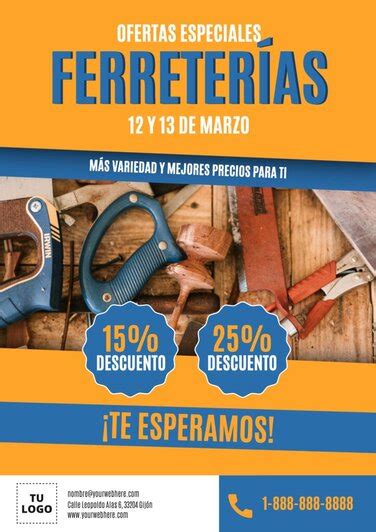 Dise A Carteles Para Ferreter As Con Plantillas Editables