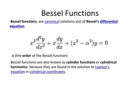 ppt bessel functions powerpoint presentation free download id 2865857