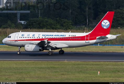 B 6419 Airbus A319 133 Sichuan Airlines Yuanye JetPhotos