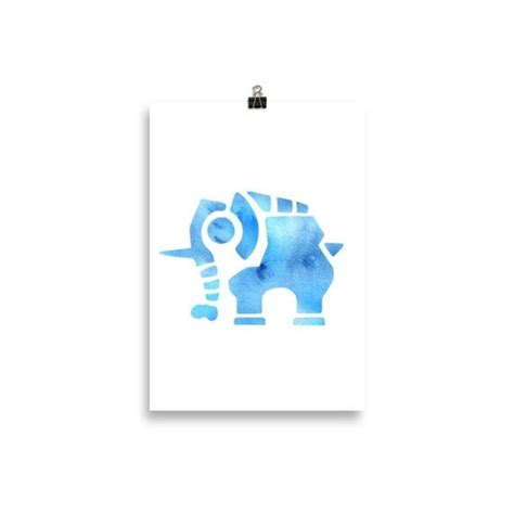 Divine Beast Vah Ruta Watercolor Print Poster Etsy