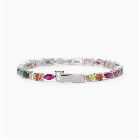 Bracciale Tennis Con Zirconi Multicolor Taglia M Mabina Gioielli