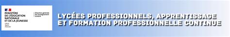 PodEduc DGESCO Lycées professionnels apprentissage et formation