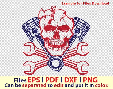 Skull Mechanic Svg Repair Tools Svg Skull Svg Wrench Svg Etsy