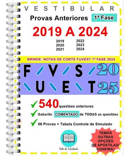 Fuvest 1 Fase 540 Questões Provas 2016 2021 Gab Comentado