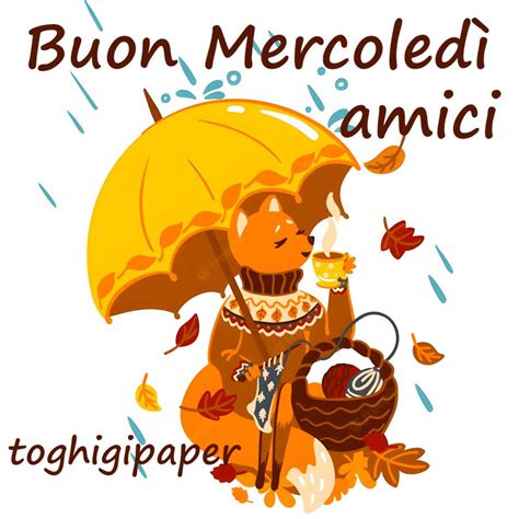 Buon Mercoledì pioggia ToghigiPaper