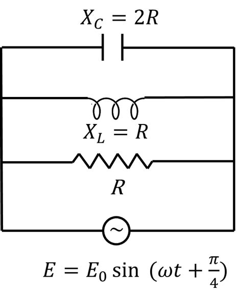 consider the given arrangement of a resistor inductor and capacitor connected with an ac source