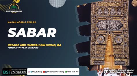 Sabar Ustadz Abu Hanifah Bin Suhas BA YouTube