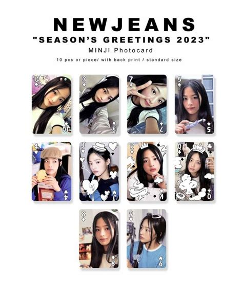 New Jeans Season S Greetings Photocard Minji Set Hobbies Toys