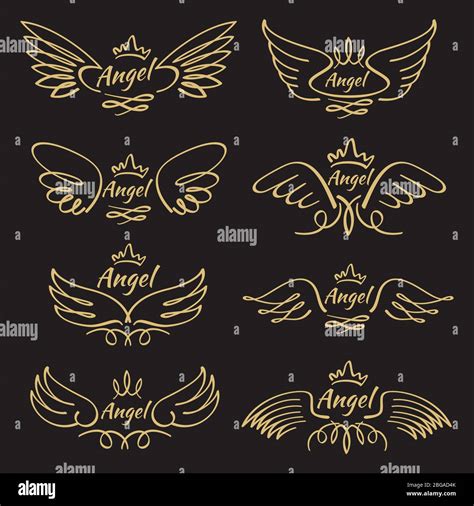 Golden Angel Wings Imágenes vectoriales de stock Alamy
