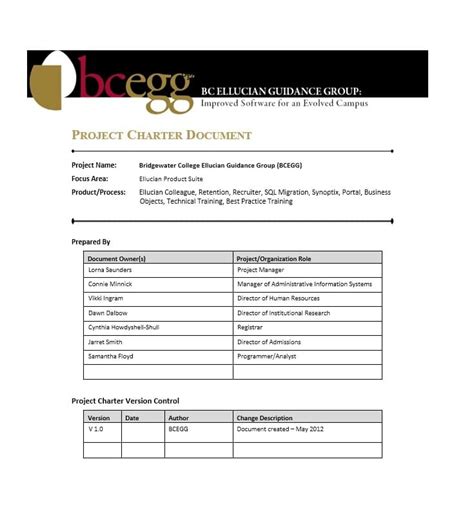 40 Project Charter Templates Examples Word Excel