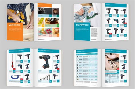 The Brochure Is Open To Show Different Tools