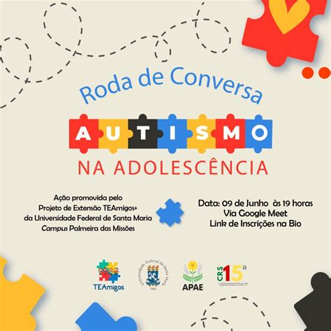 Projeto TEAmigos Da UFSM PM Promove Roda De Conversa Autismo Na