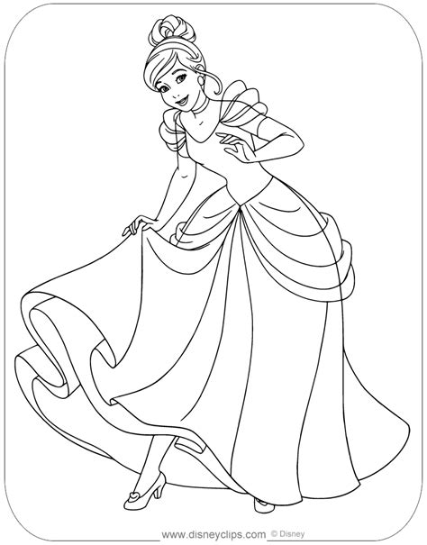 Disney S Cinderella Coloring Pages Free PDF Printables Disneyclips