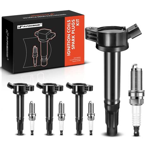 4 Pcs Ignition Coil 4 Pcs IRIDIUM Spark Plug Kit For 2010 Toyota RAV4