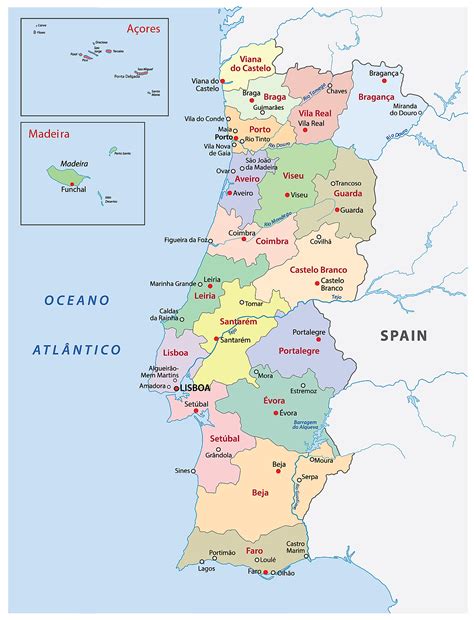 Printable Portugal Map