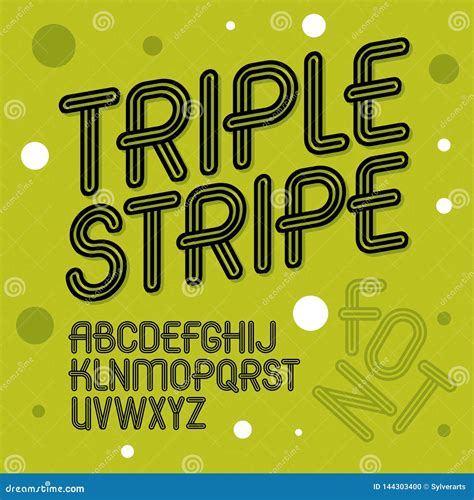 Vector Trendy Retro Uppercase Alphabet Letters Collection Disco Type