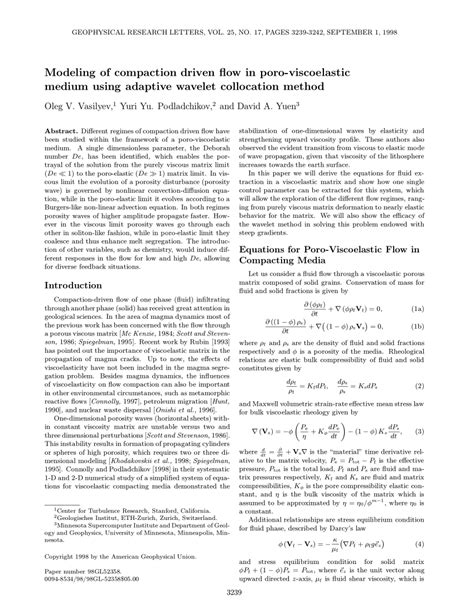 pdf modeling of compaction driven flow in poro viscoelastic medium using adaptive wavelet