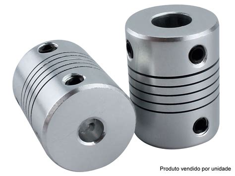 Acoplamento Flexível CNC 3D 5 x 8mm para Motor de Passo Usinainfo