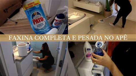 MINHA PRIMEIRA FAXINA COMPLETA E PESADA NO APÊ Um Dia de Faxina e